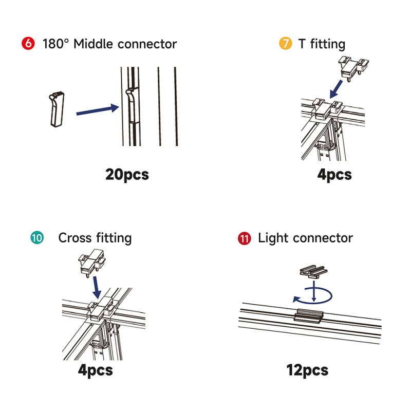 FlexFrame Connector Set maletín con 86 conectores